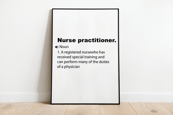 Funny Nurse Practitioner Definition Printable Wall Art | Etsy
