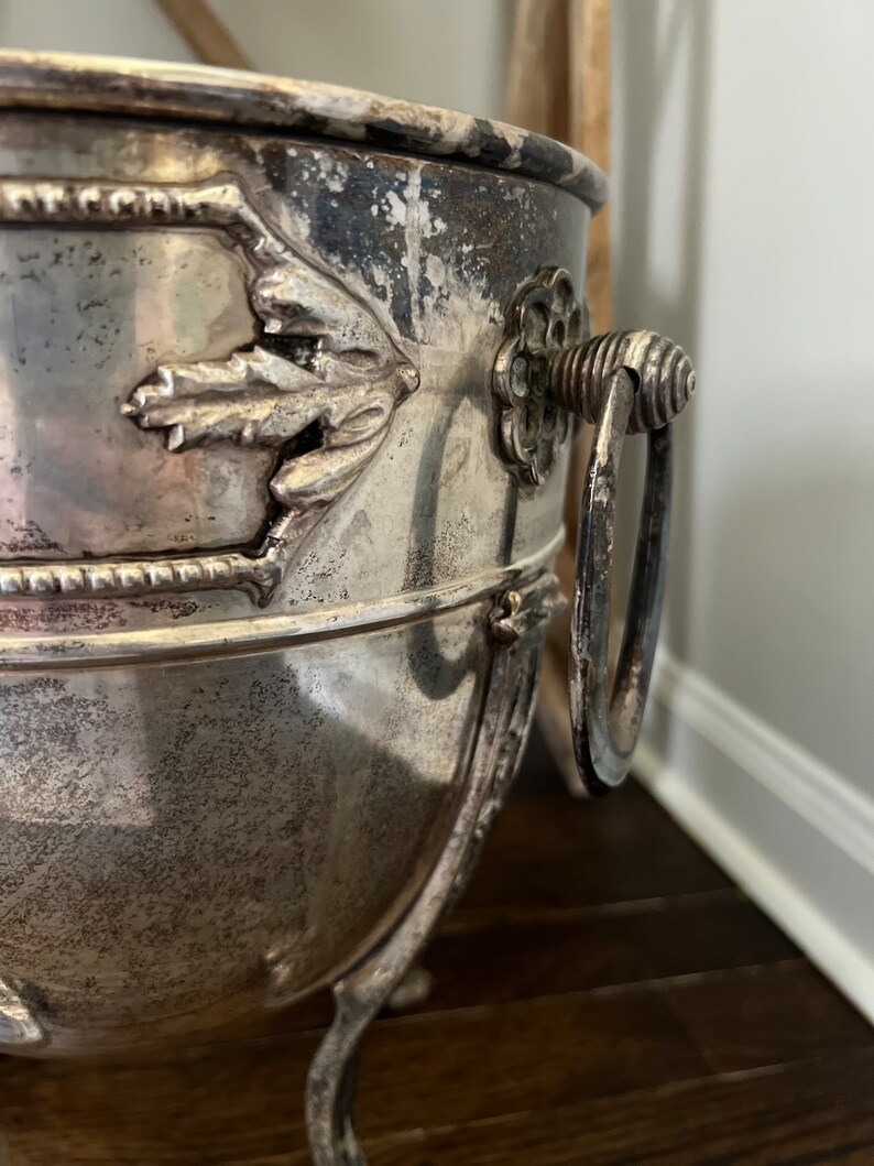 Vintage Silver Plated Claw Footed Ice Bucket/ Topiary - Etsy