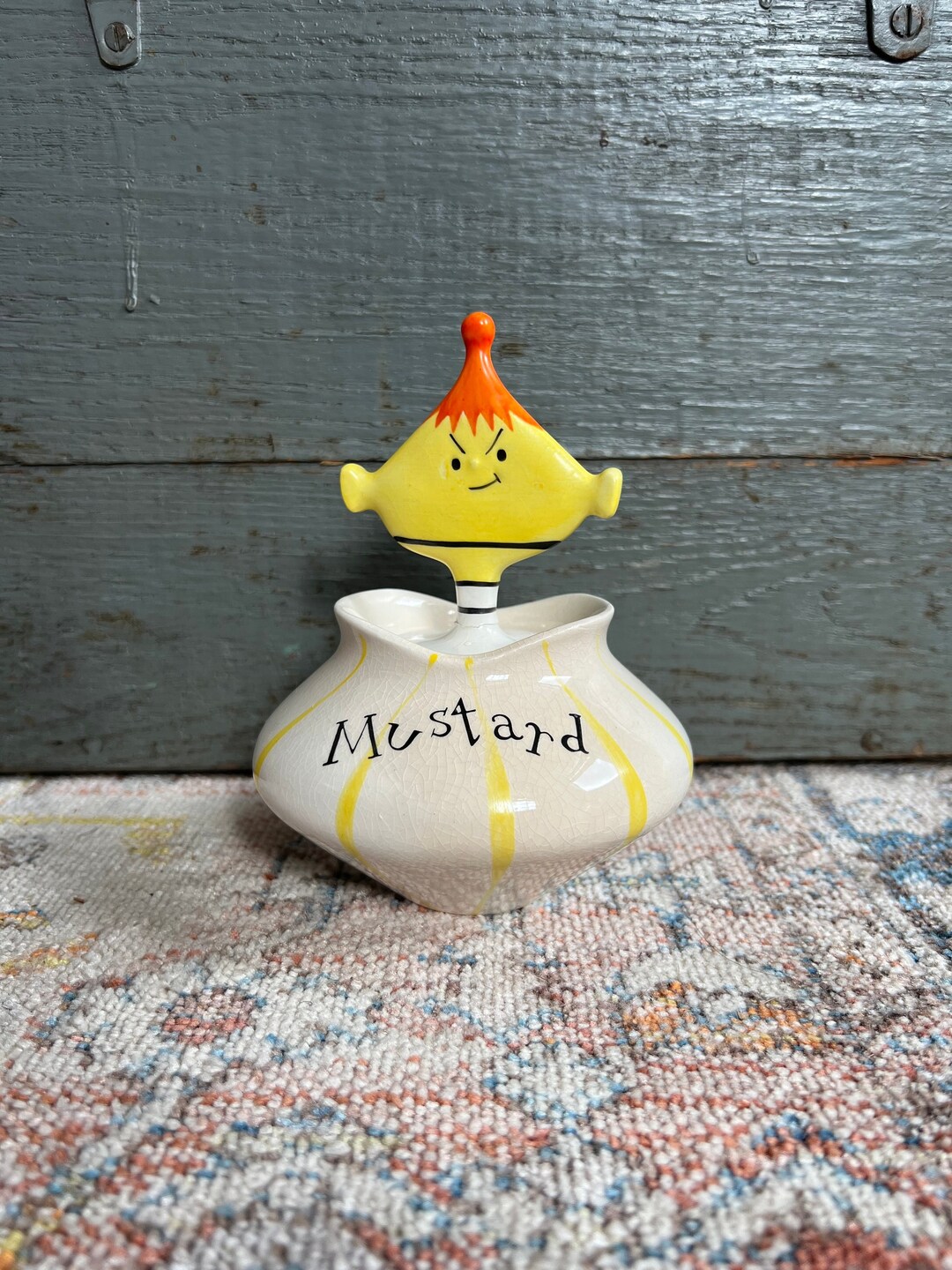 Vintage 1950s HOLT HOWARD Mustard Pixie Ware Condiment Jar Mid-century ...