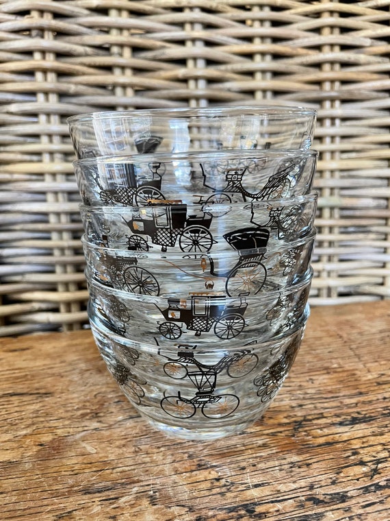 Vintage Libbey Stagecoach Glass Bowls Mid-century Glassware - Etsy