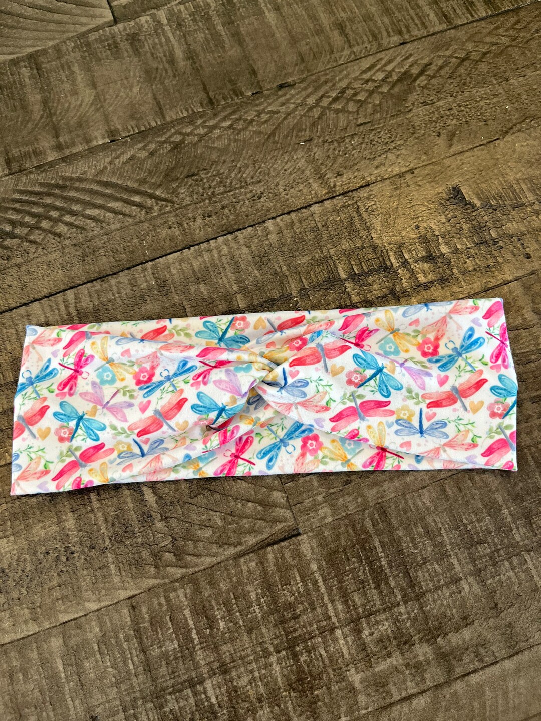 FLY FLY DRAGONFLY Knot Wide Headband, Button Option for Medical ...