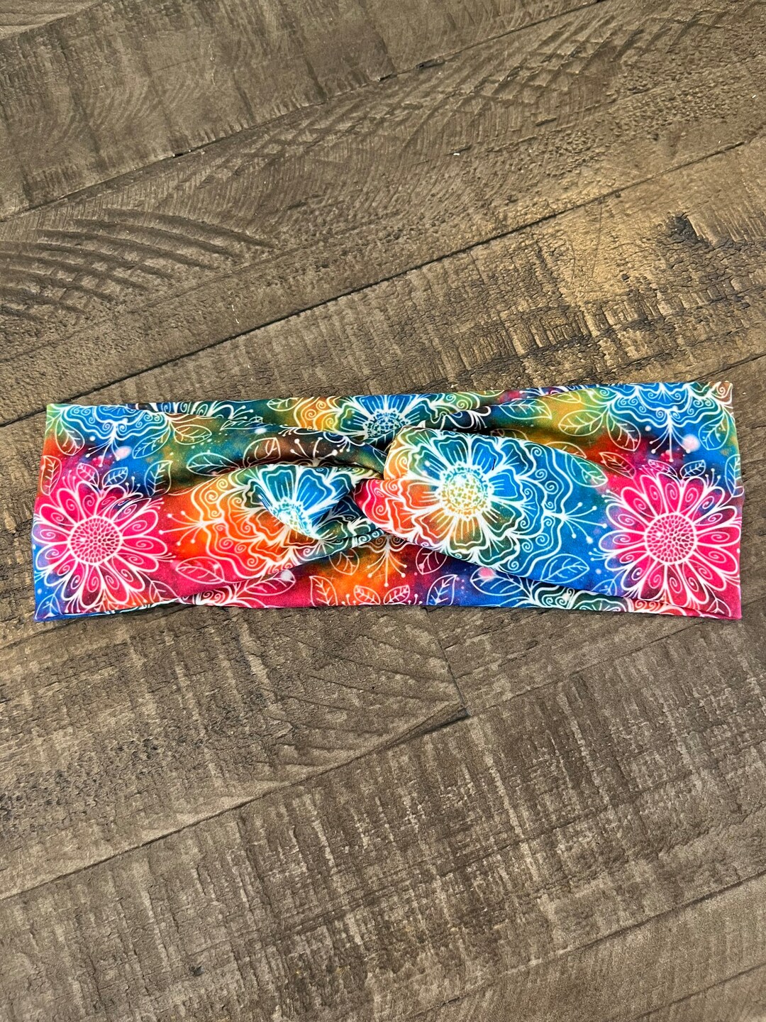 MANDALA Knot Headband, Wide Floral Twist, Sun, Boho, Nurse, Outdoor ...