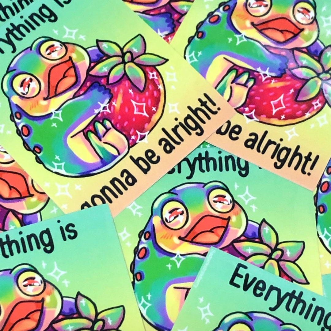 Happy Frog Sticker - Etsy