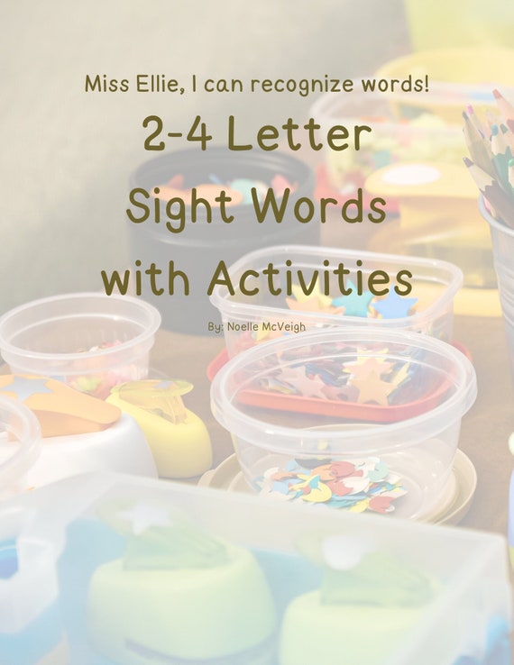 Miss Ellie's 2-4 Letter Sight Words WITH - Etsy