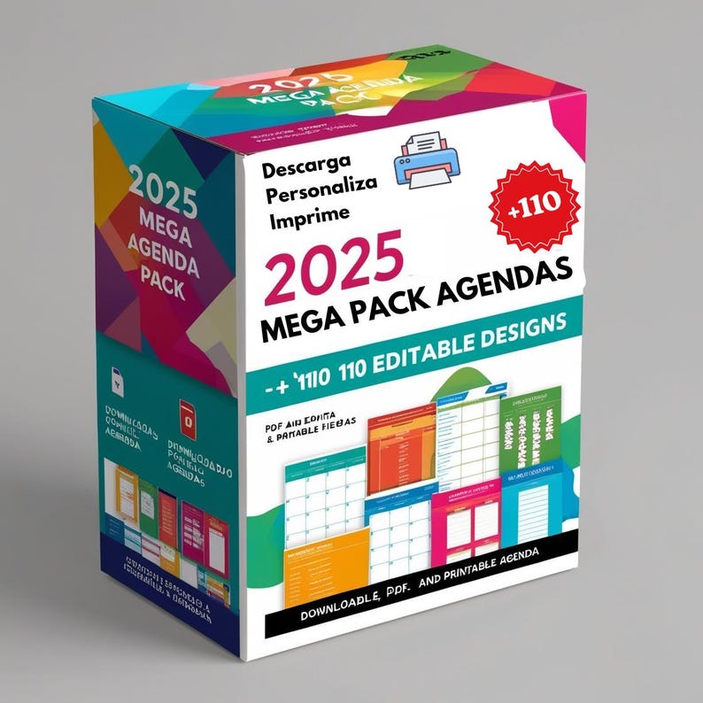 Kit Súper Mega Pack De Agendas 2025 Editables Imprimibles - Etsy México