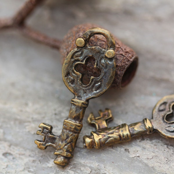 Antique Key Charm - Etsy