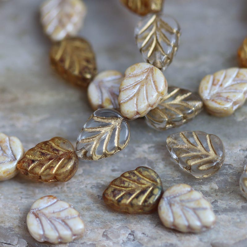 Leaf Beads - Etsy