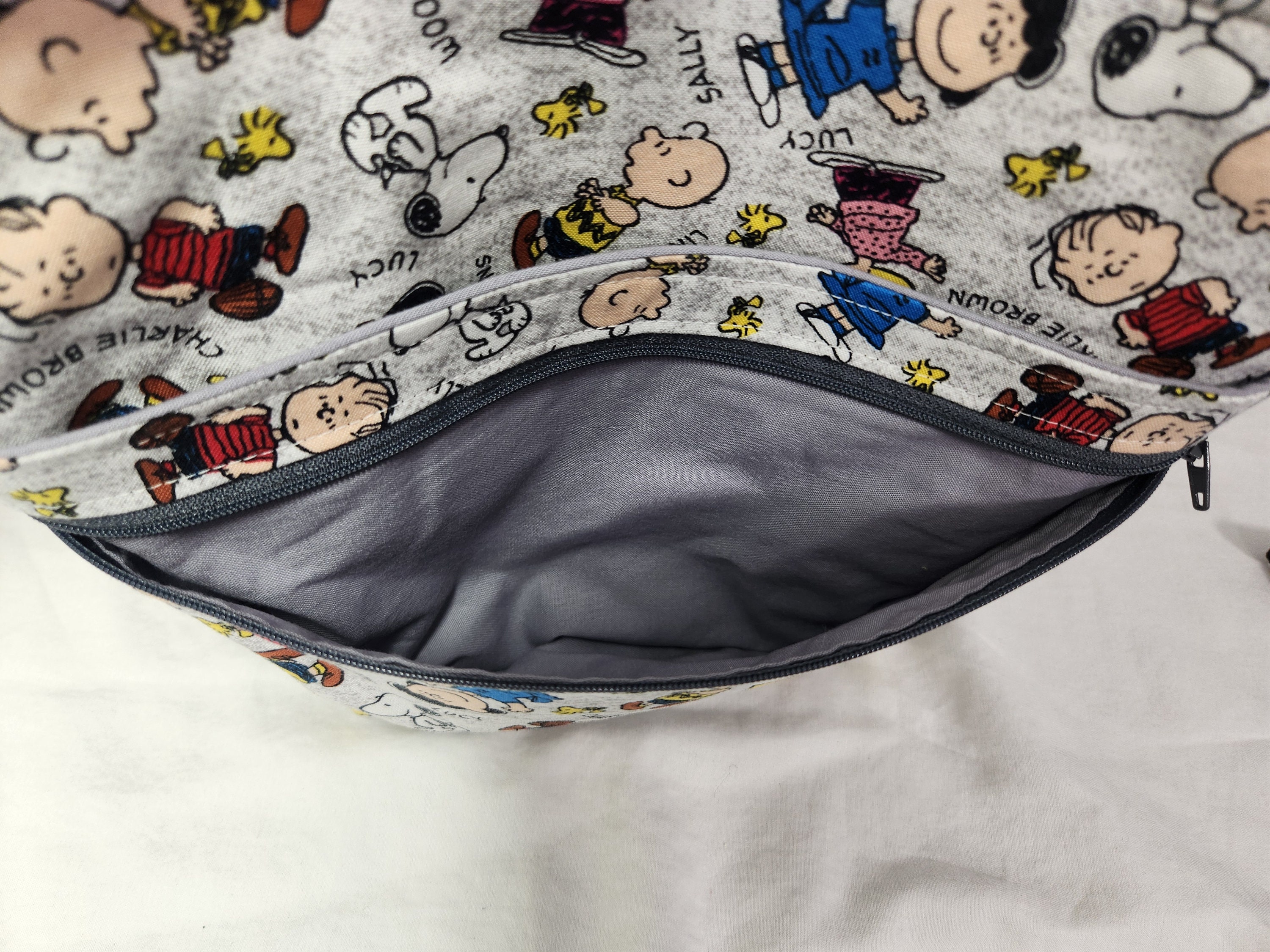Gray Charlie Brown and Friends Crossbody Bag With Adjustable Strap - Etsy