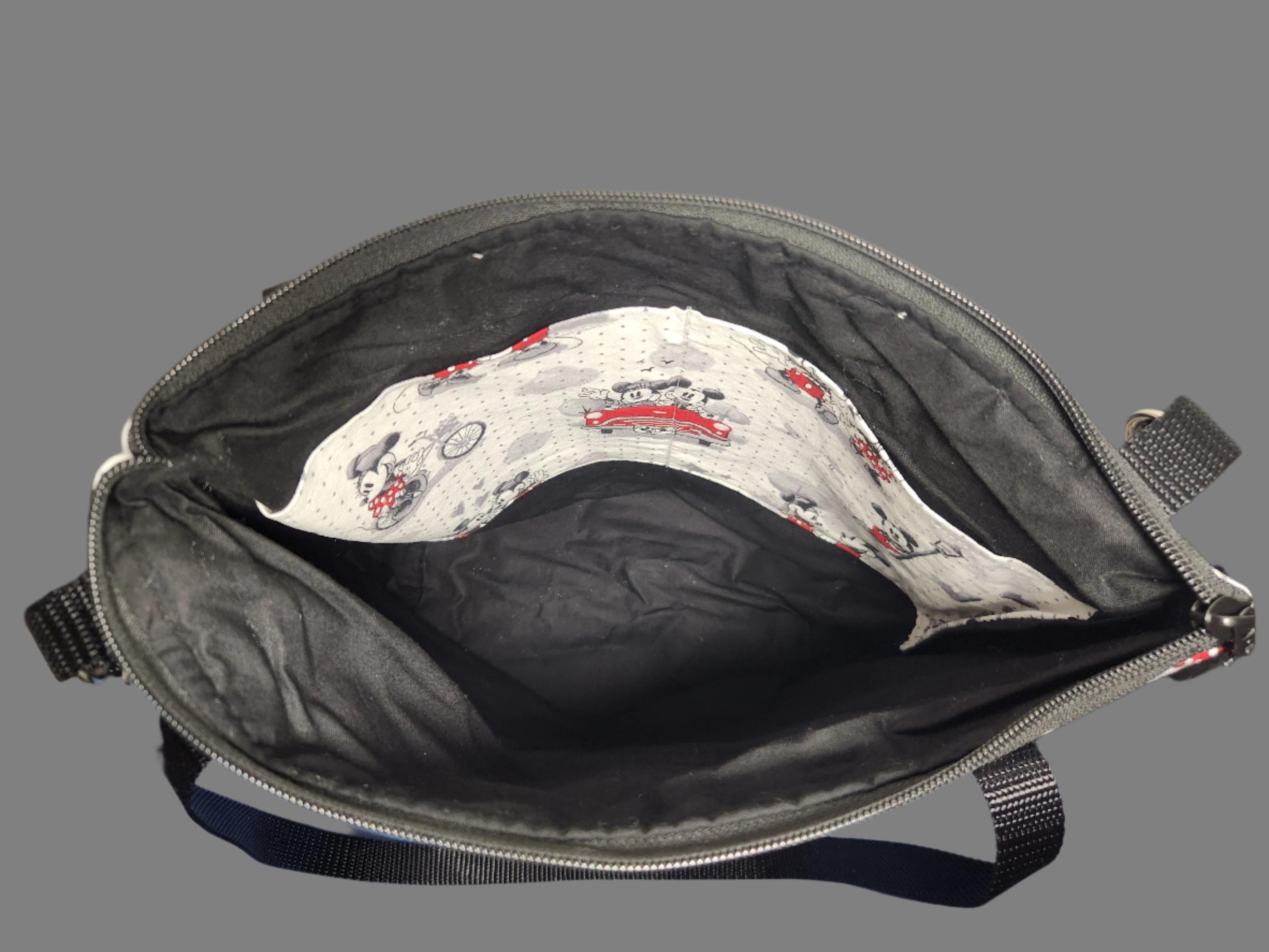 Mickey and Minnie in Paris Zippered Convertible Crossbody and Tote Bag ...