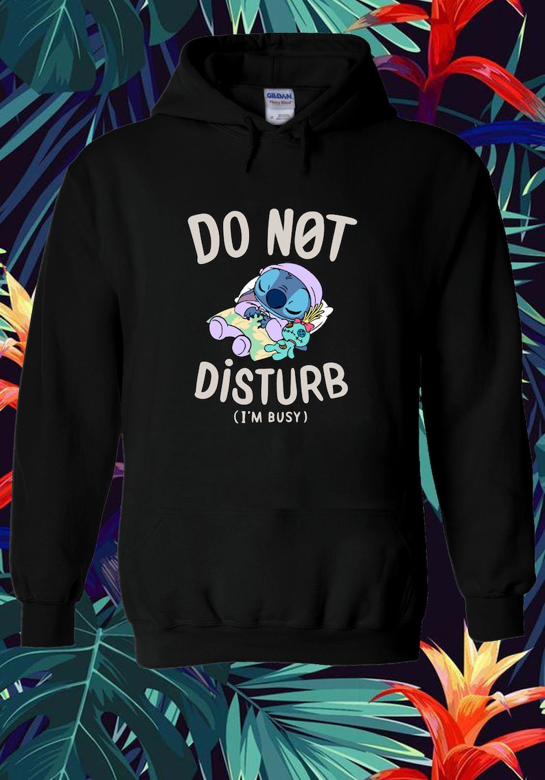 Disney Stitch Do not disturb I am busy funny cute Hoodie | Etsy