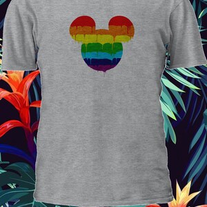 Disney Mickey Minnie Mouse Gay Pride Rainbow LGBT Best Gift Tshirt Top ...