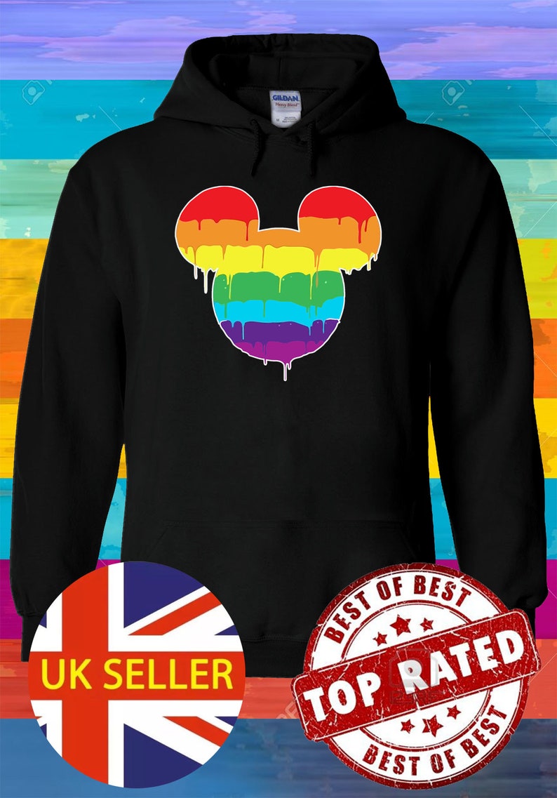 Disney Mickey Minnie Mouse Pride Rainbow LGBT Hoodie | Etsy