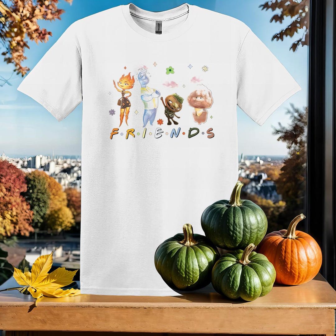 Disney Pixar Elemental Friends T-shirt Tshirt T Shirt Hoodie Unisex Men ...