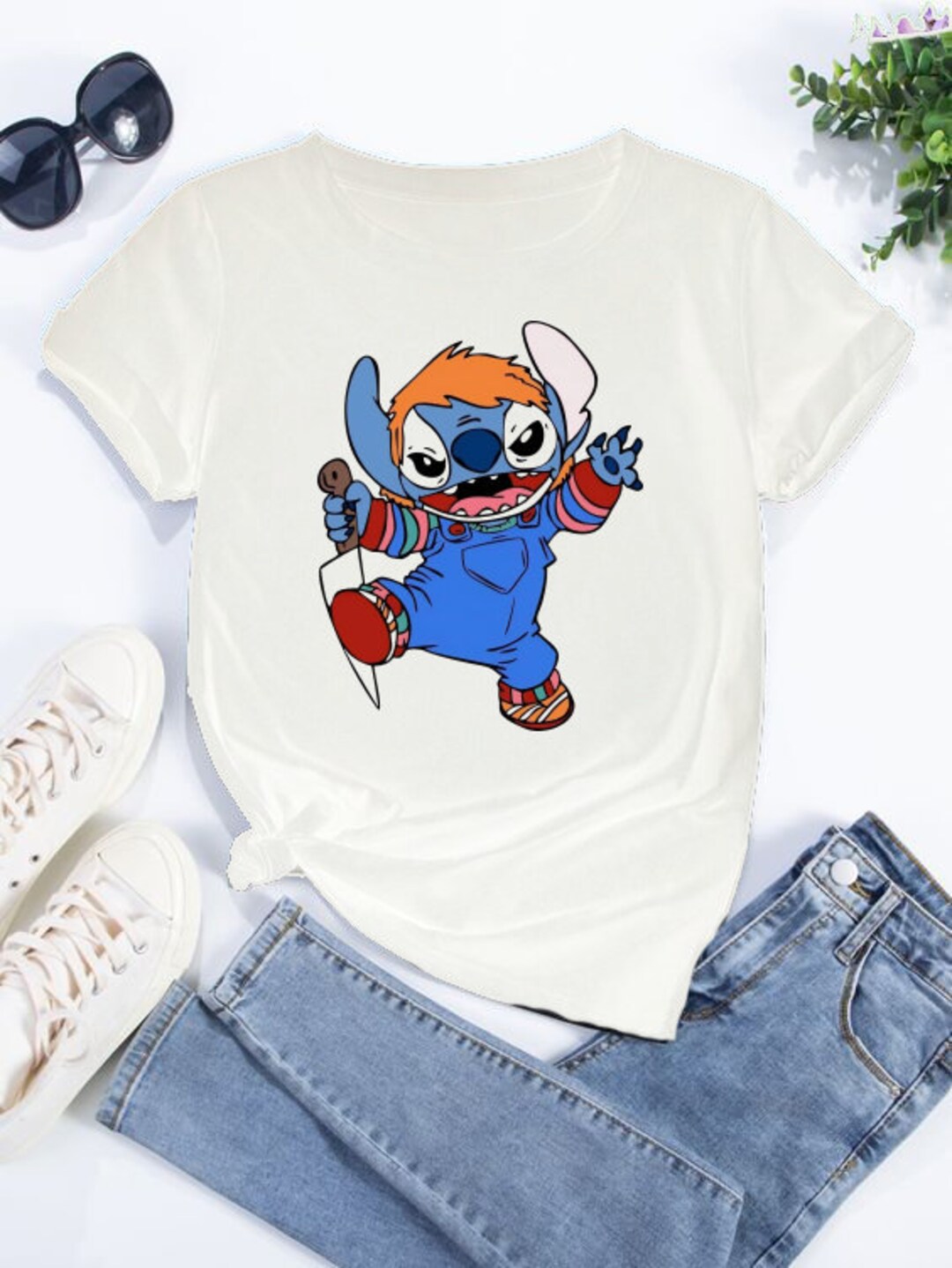 Disney Stitch Clown Ghost Face Pumpkin Halloween Trick or Treat Gift ...