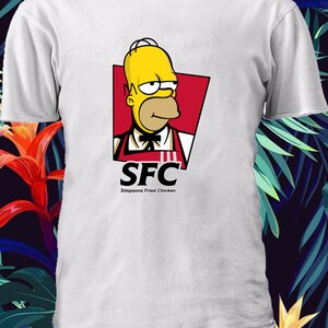 Fried Chicken SFC the Simpsons Funny Lame Trendy Best Gift Tshirt Top ...