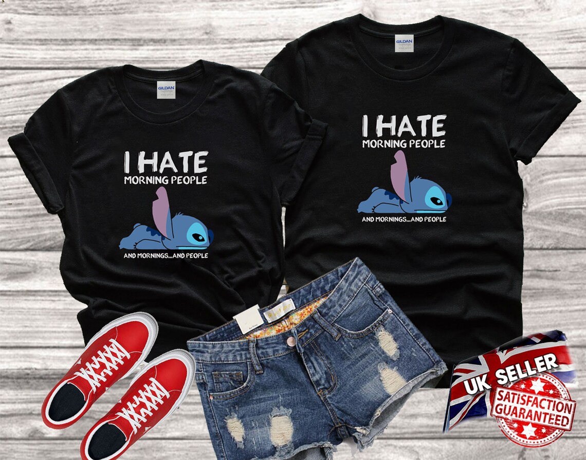Disney Stitch I Hate Morning Ppl and Morning and Ppl Quotes - Etsy