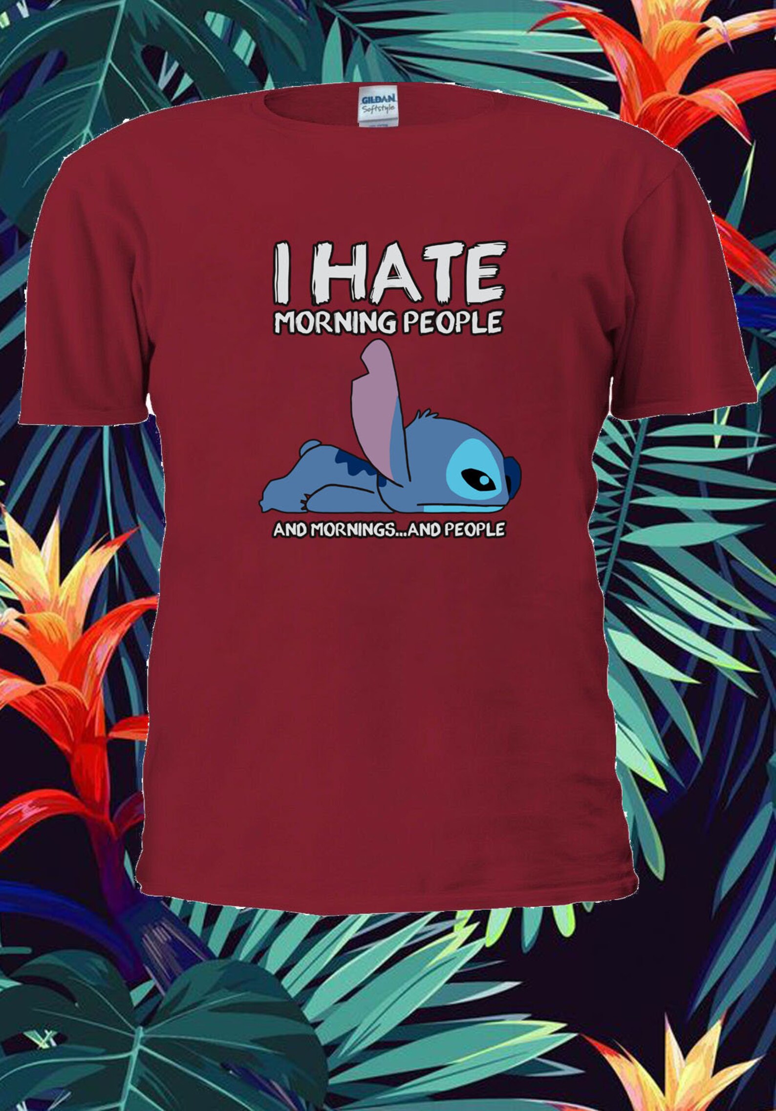 Disney Stitch I Hate Morning Ppl and Morning and Ppl Quotes - Etsy