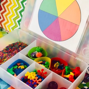 Matching Colors Sensory Bin (large) - Etsy