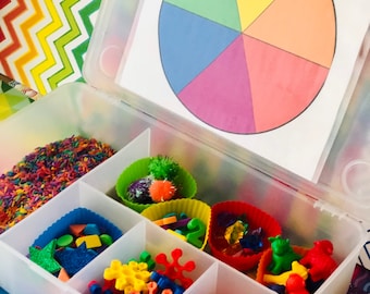 Color Sorting / Matching Sensory Bin for Toddlers - Etsy