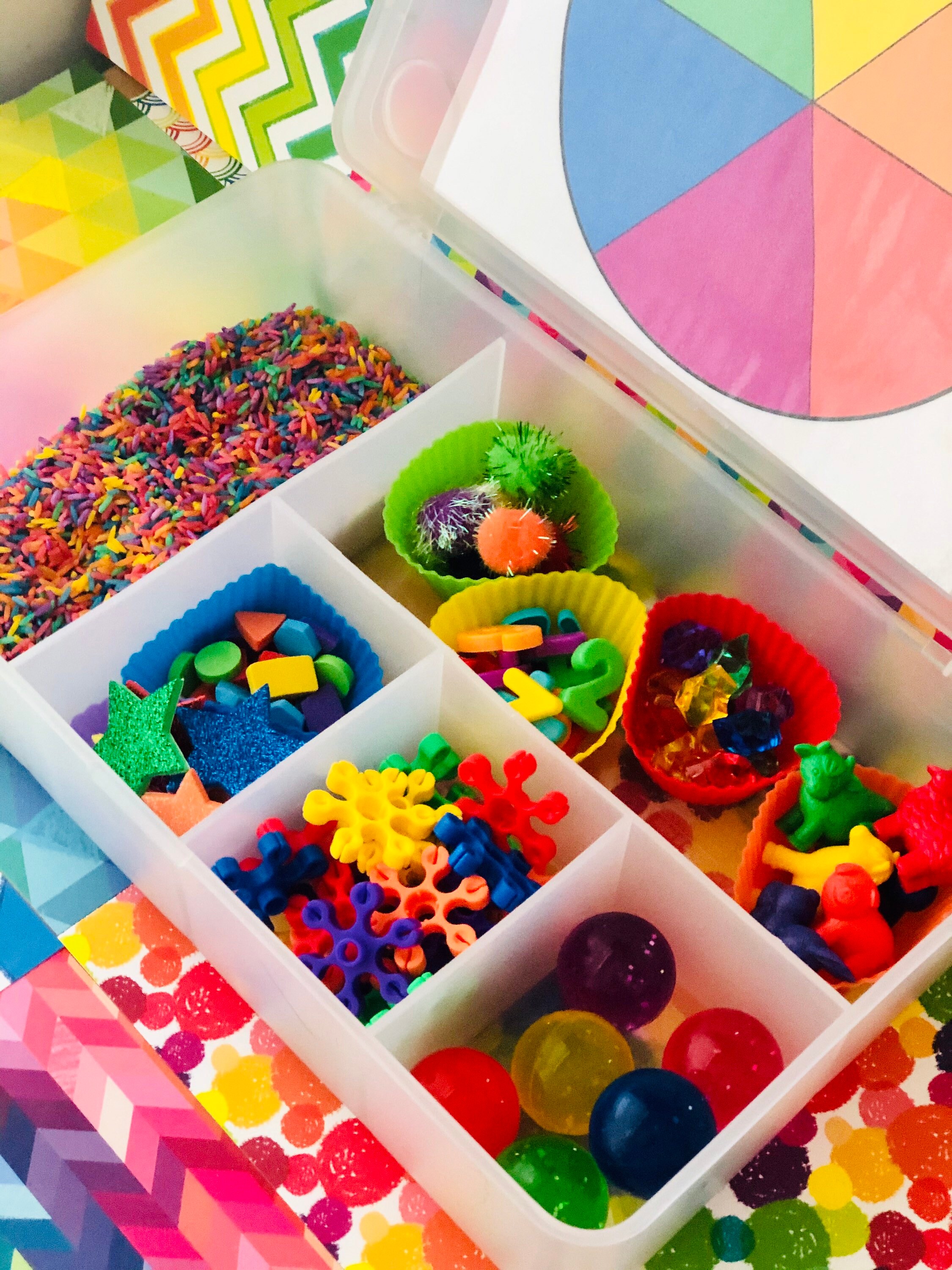 Matching Colors Sensory Bin (large) - Etsy
