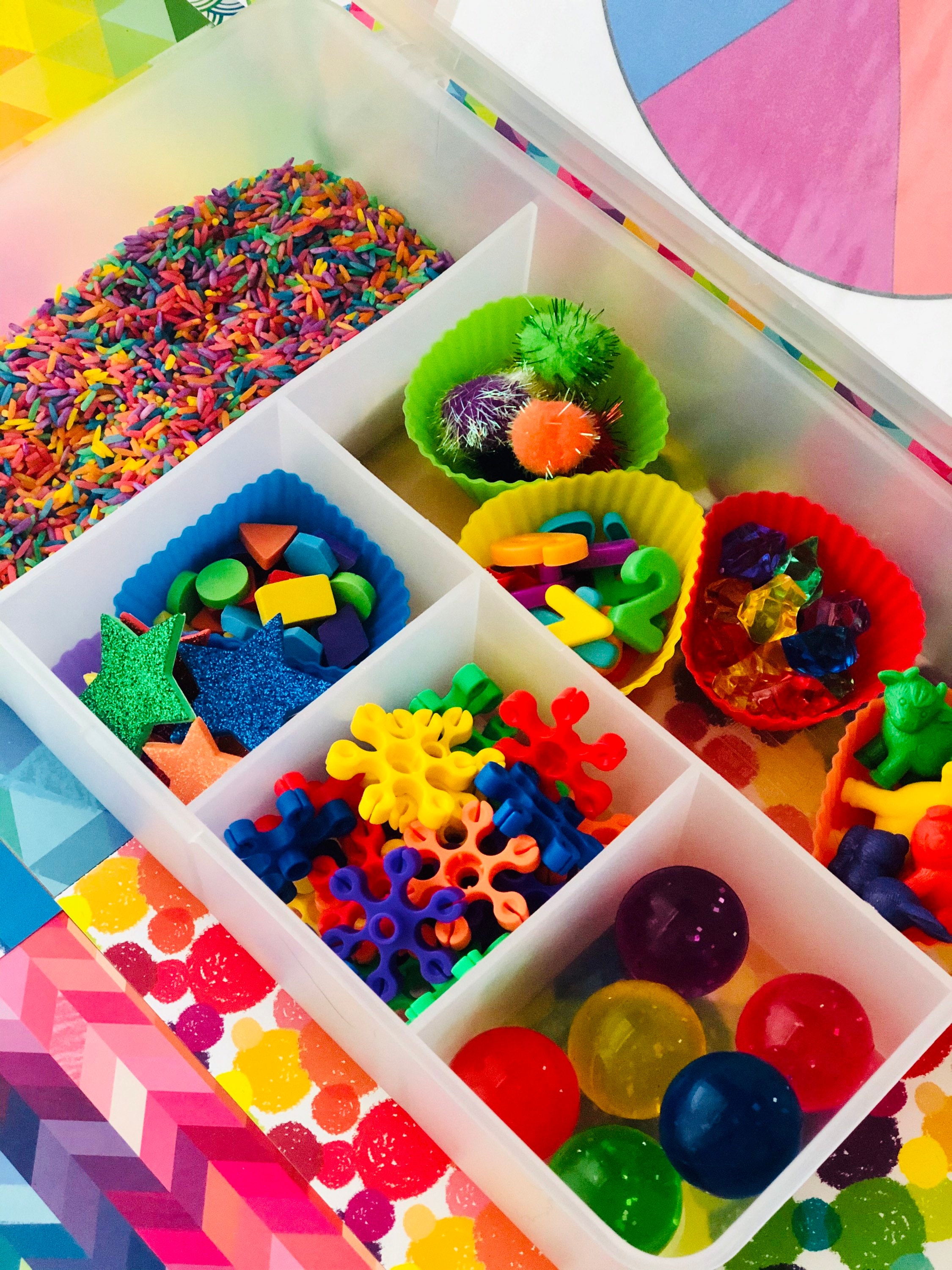 Matching Colors Sensory Bin (large) - Etsy