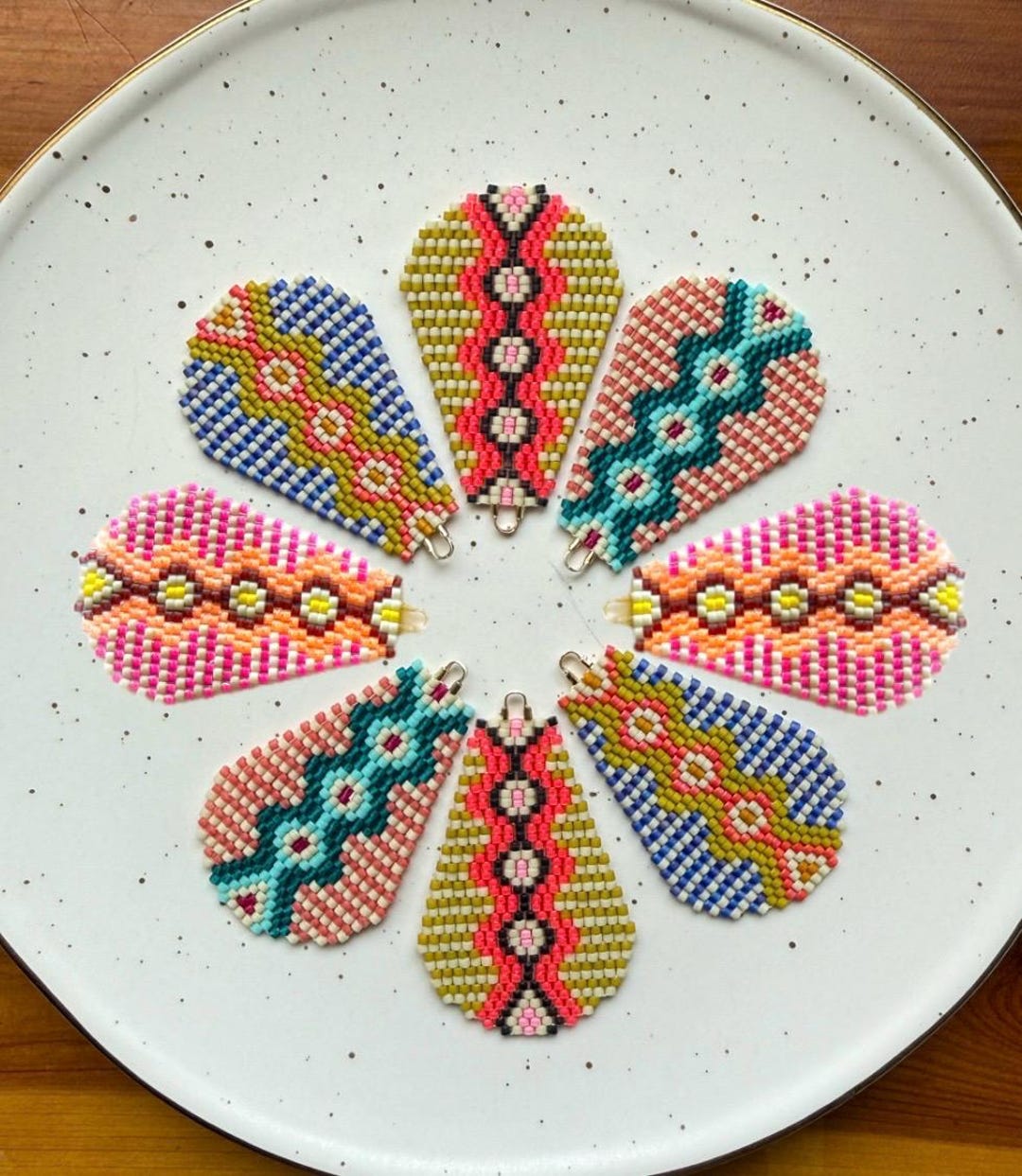 Gale Drops - Handwoven Seed Bead Teardrop Earrings - Etsy