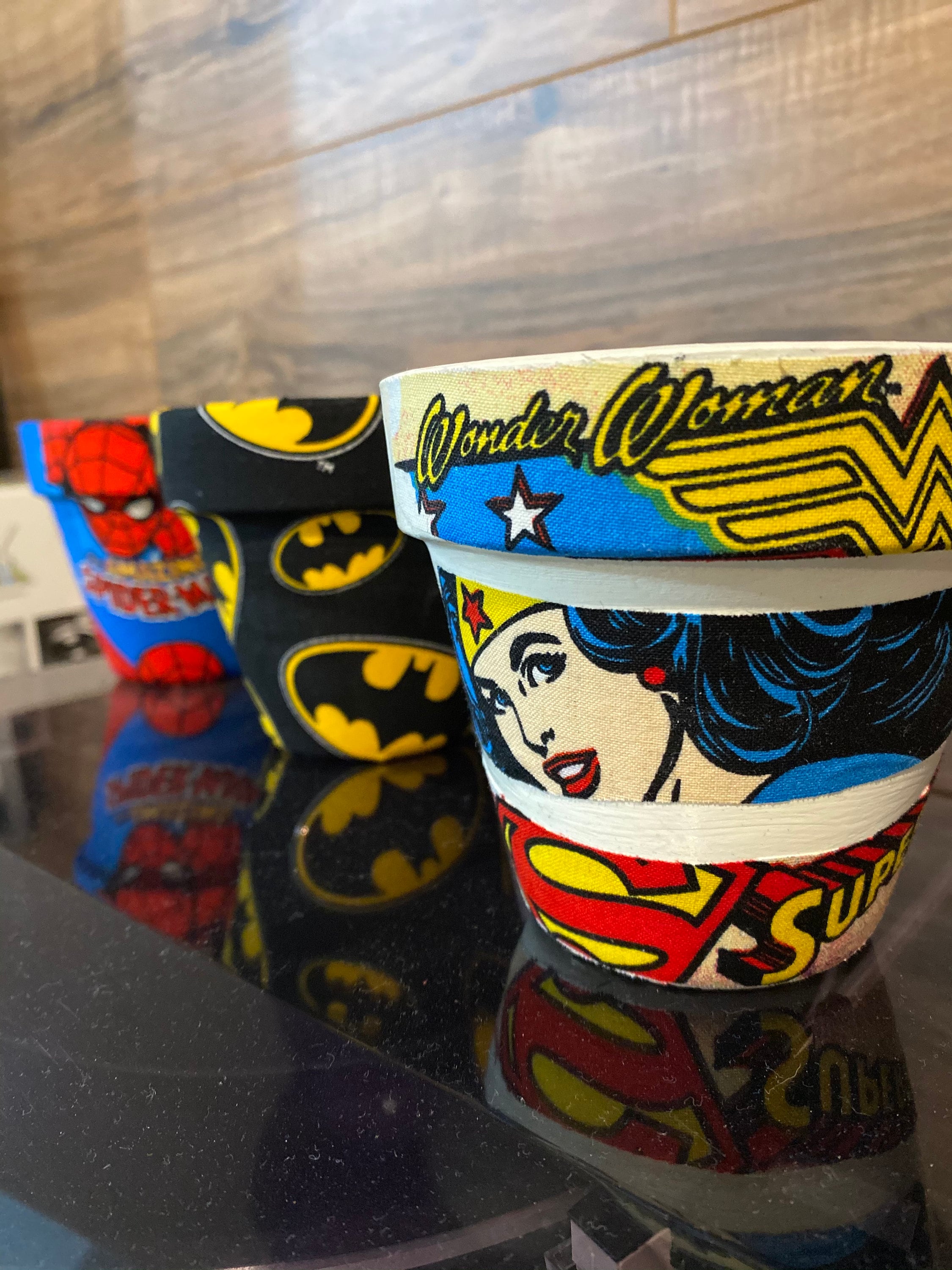 Comics Heroines Decoupage Fabric Terracotta Plant Pot - Etsy