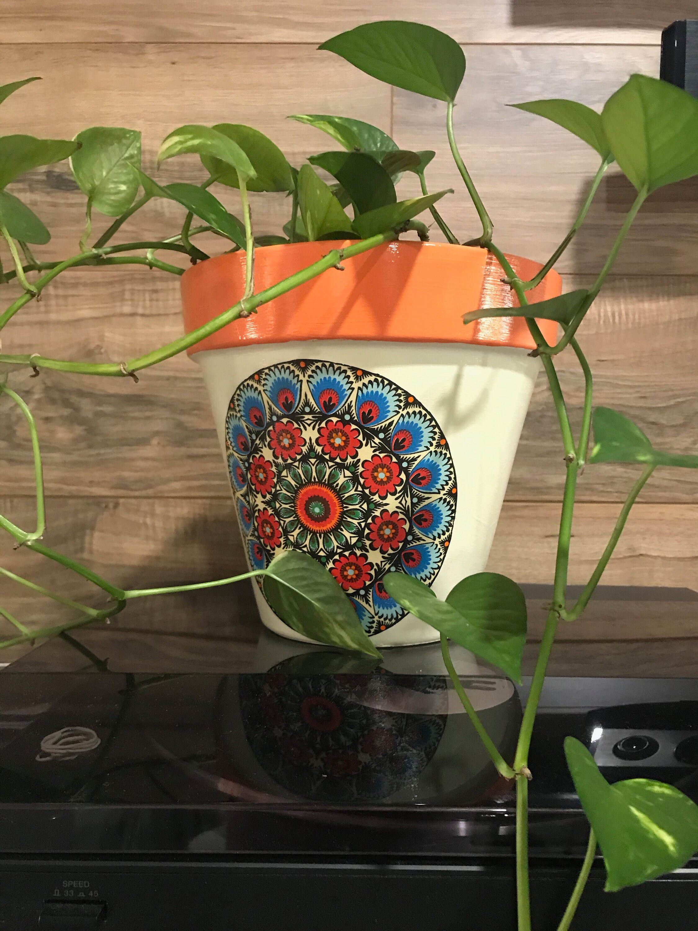 Mandala Decoupage Hand Painted Terracota Plant Pot - Etsy
