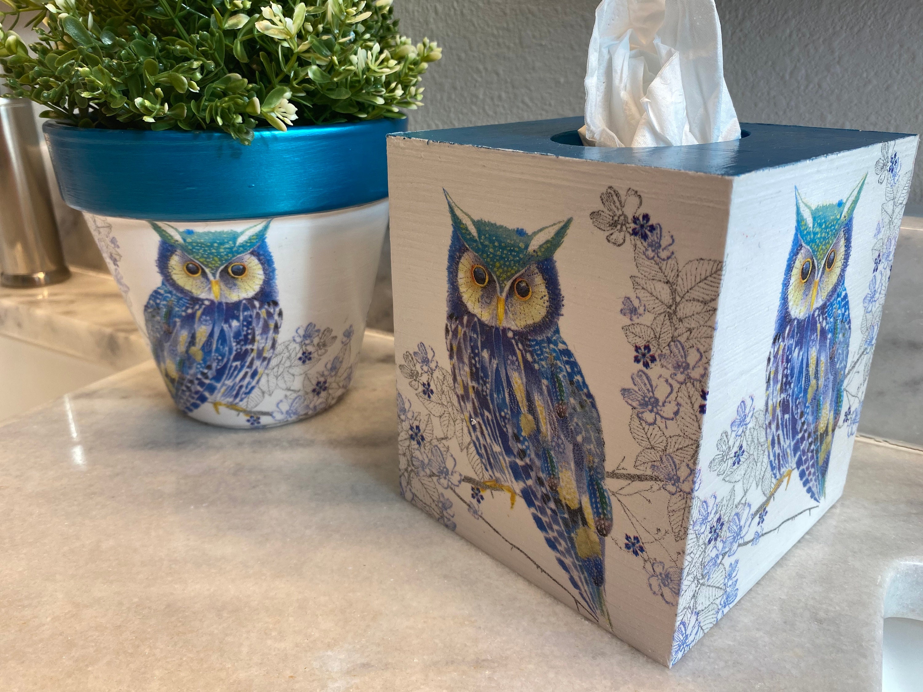 Owl Tissue Box Cover | Etsy