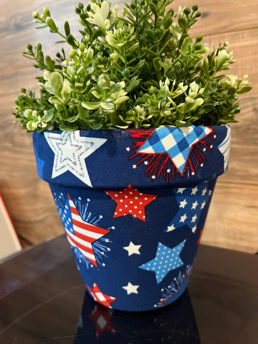 Patriotic Star Pot 4th of July Labor Day Spirit of America USA Freedom ...