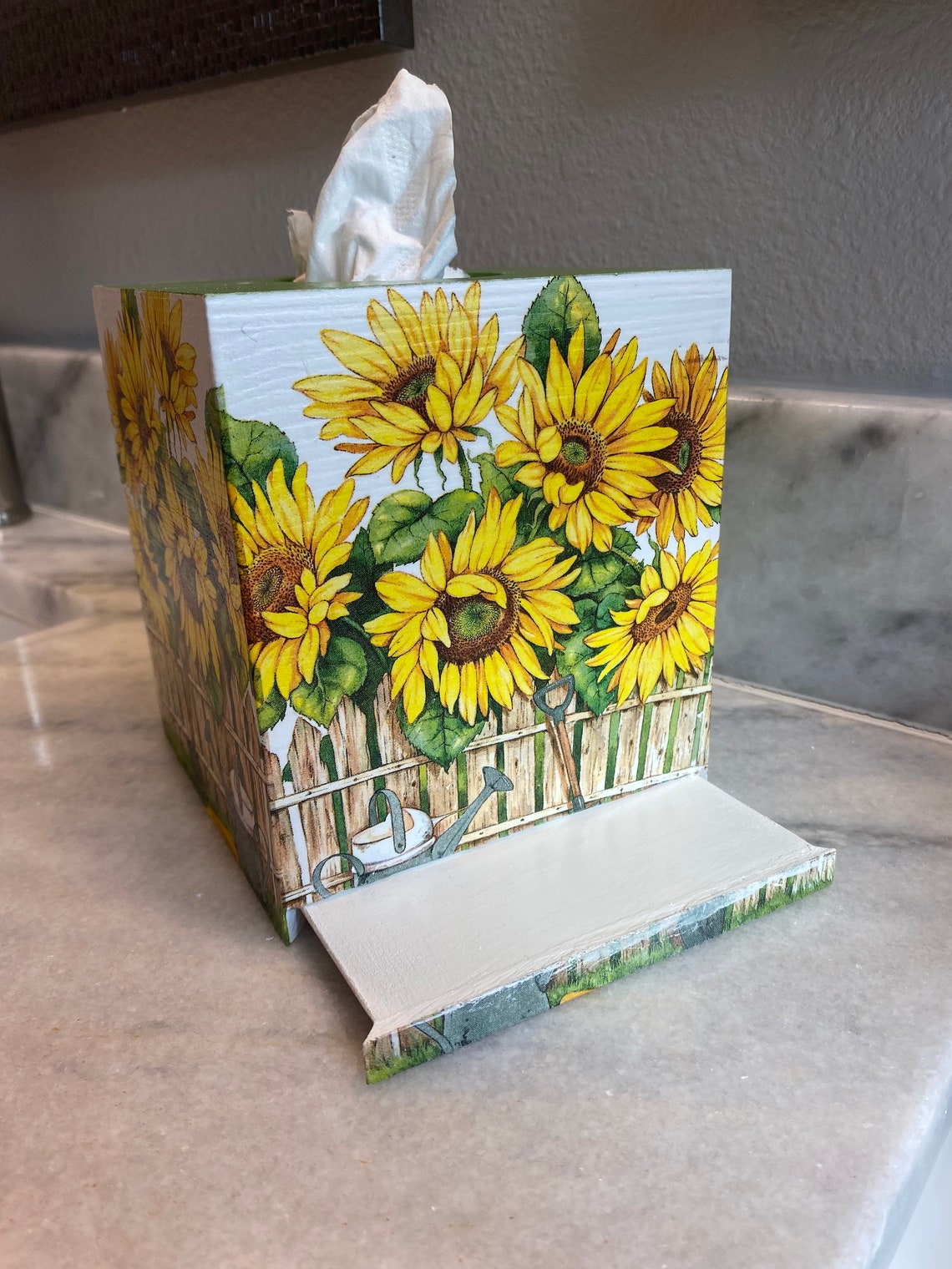 Sunflowers Tissue Box Cover - Etsy