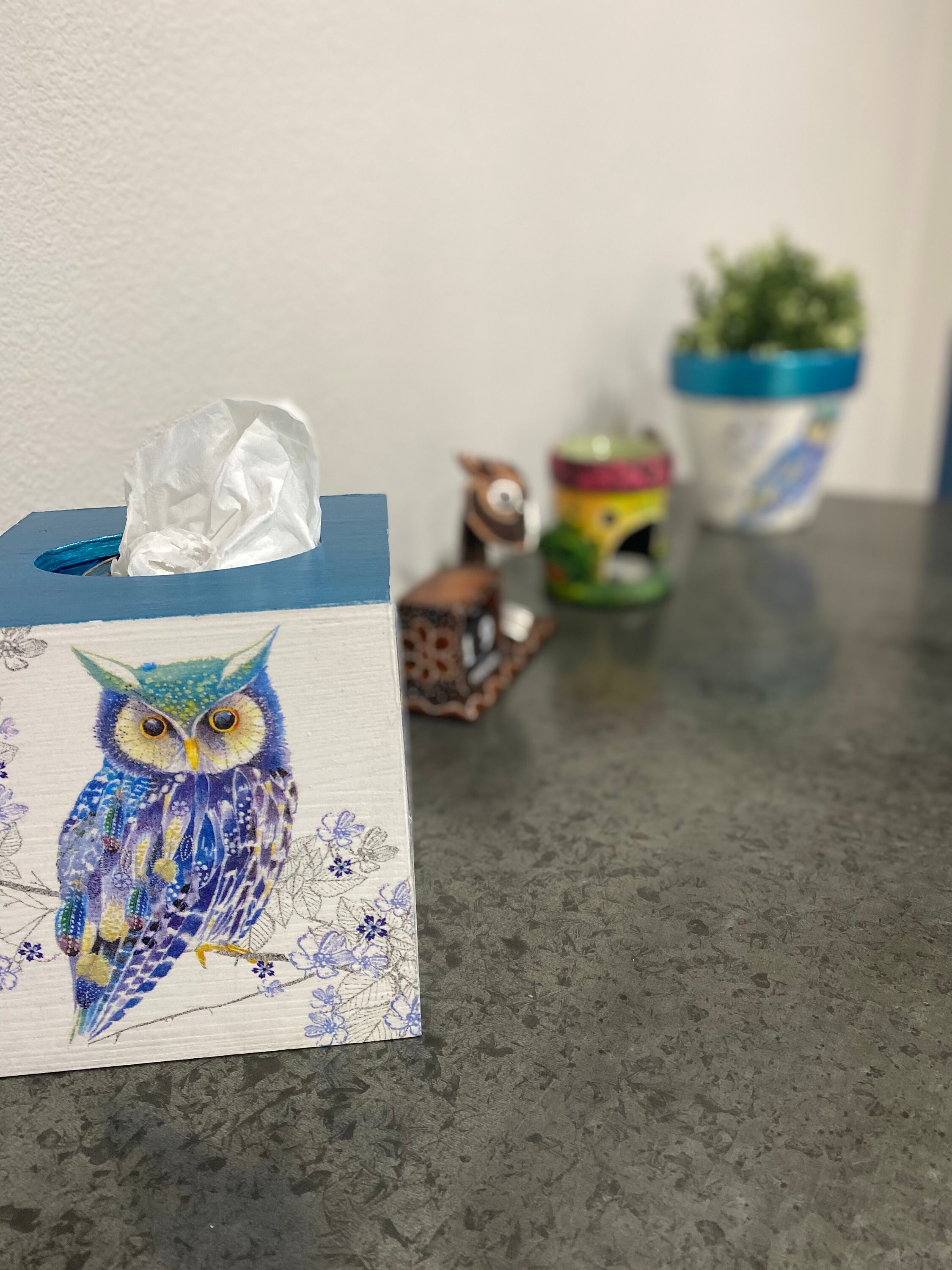 Owl Tissue Box Cover - Etsy