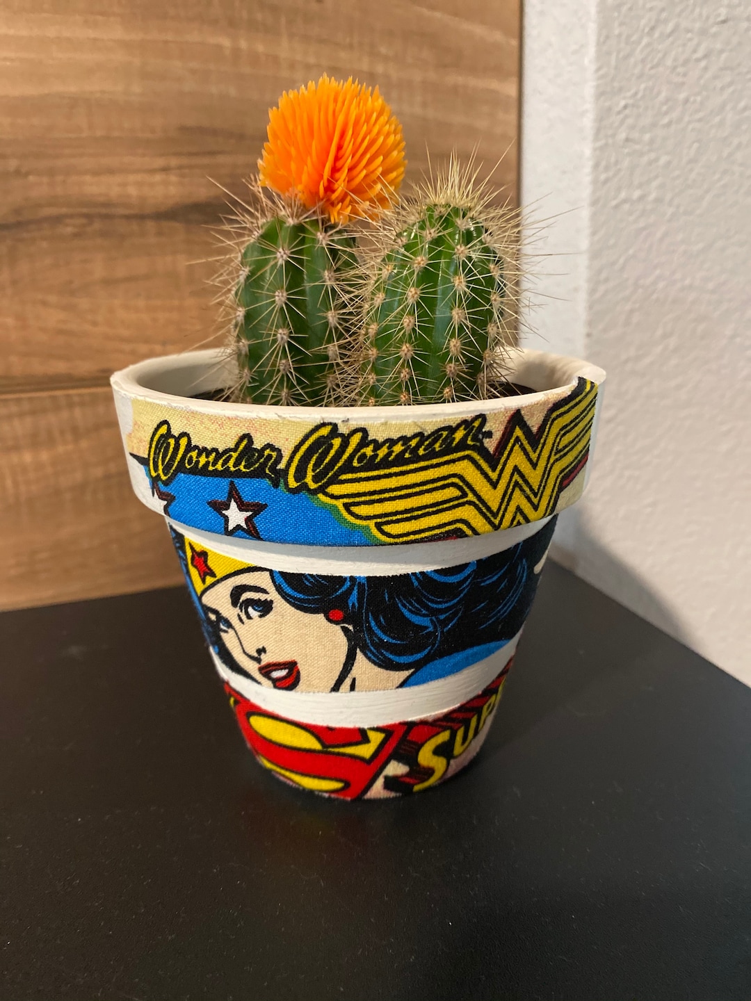 Comics Heroines Decoupage Fabric Terracotta Plant Pot - Etsy