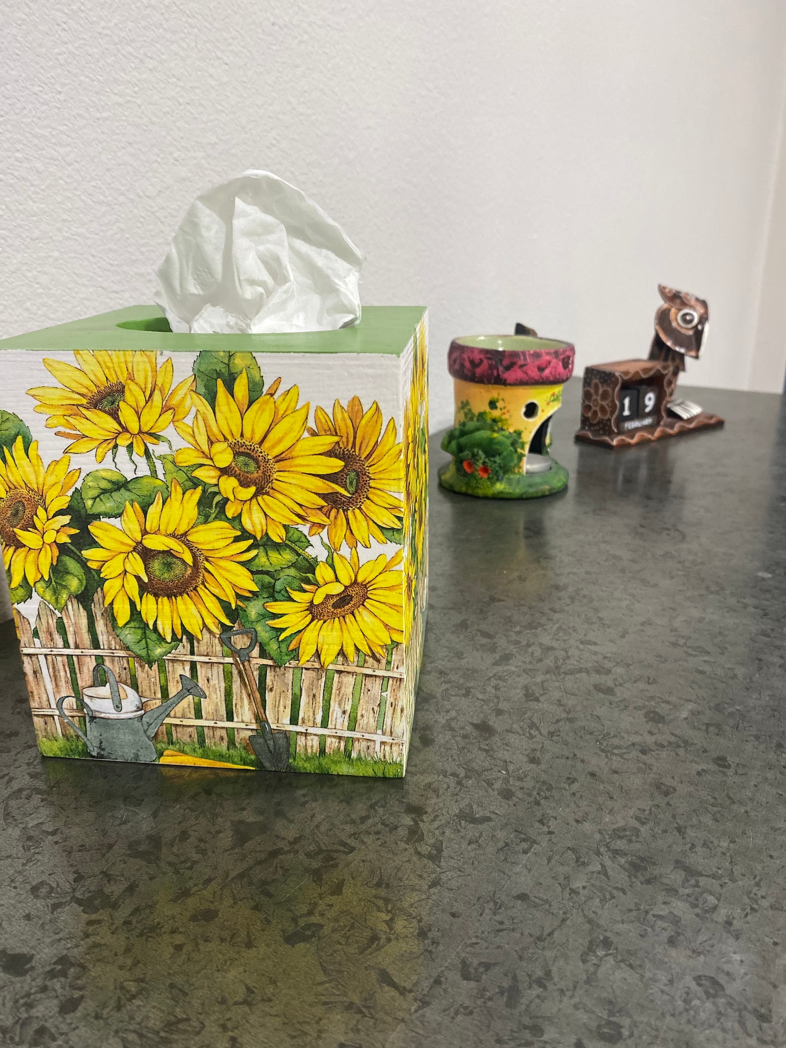 Sunflowers Tissue Box Cover - Etsy
