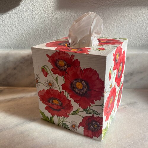 Sunflower Tissue Box Cover - Etsy