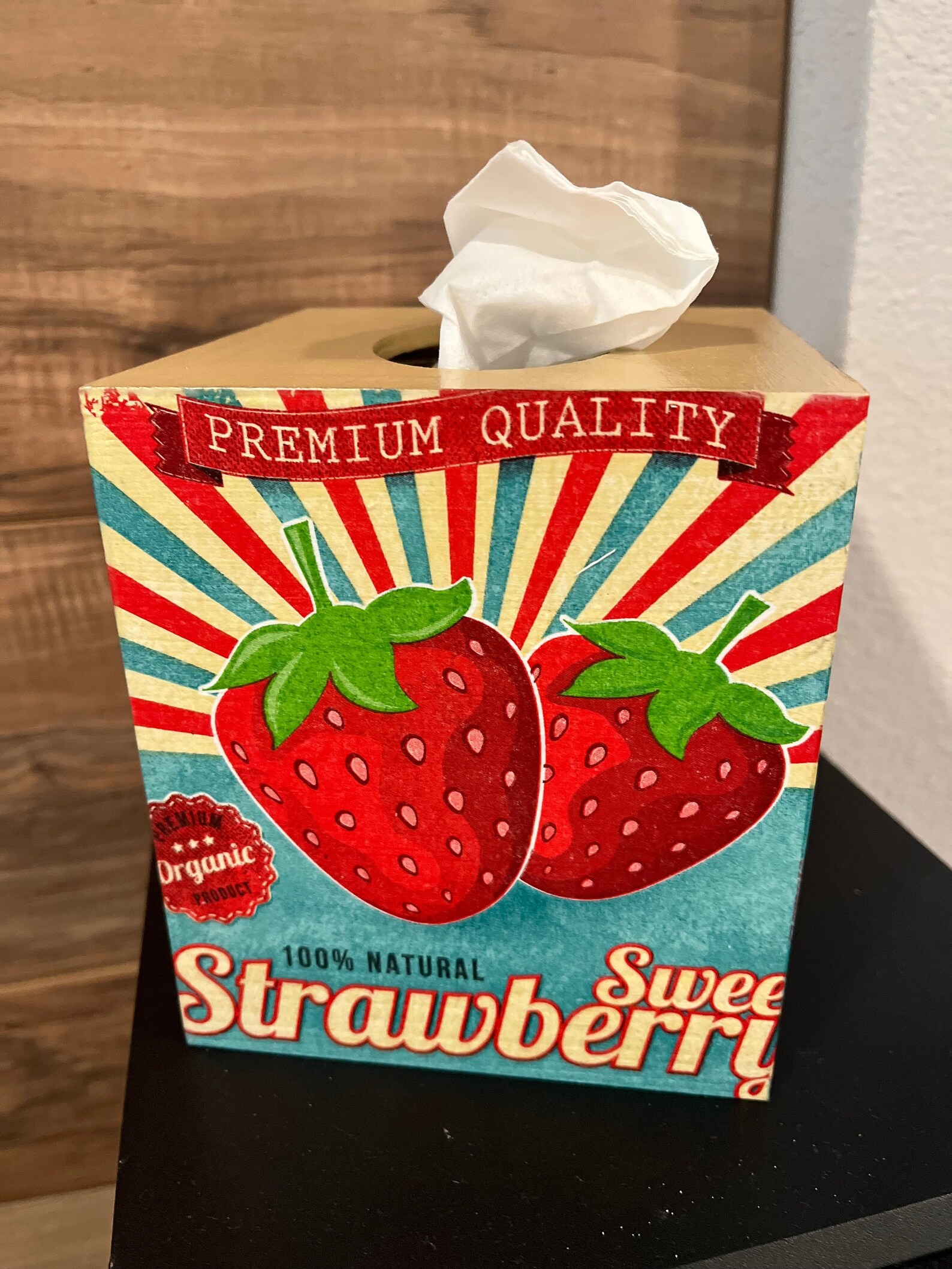 Strawberry Vintage Tissue Box Cover - Etsy