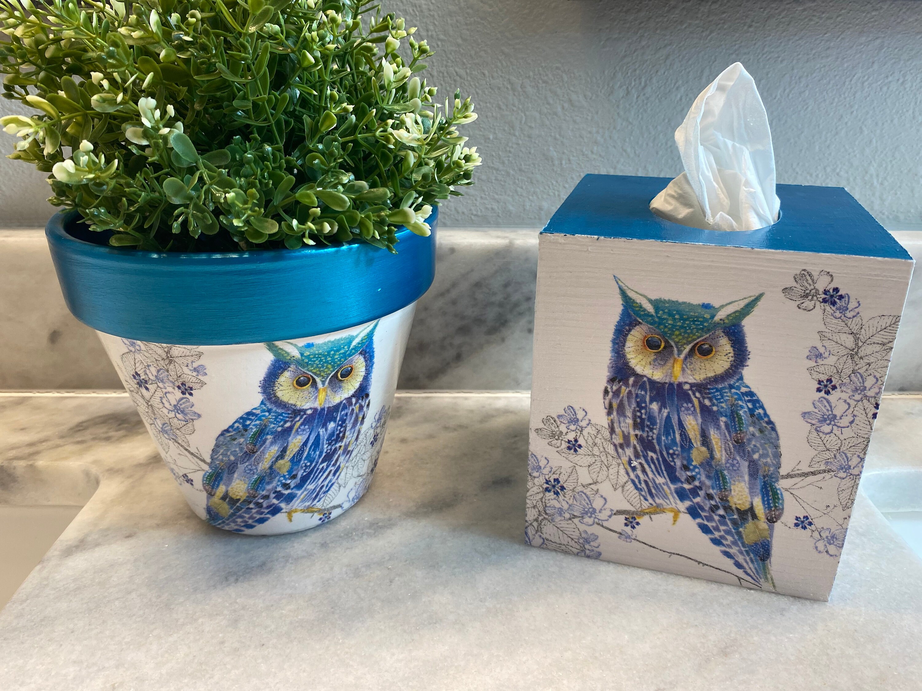 Owl Tissue Box Cover | Etsy