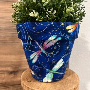 Dragonflies Fabric Decoupage Terracotta Plant Pot - Etsy
