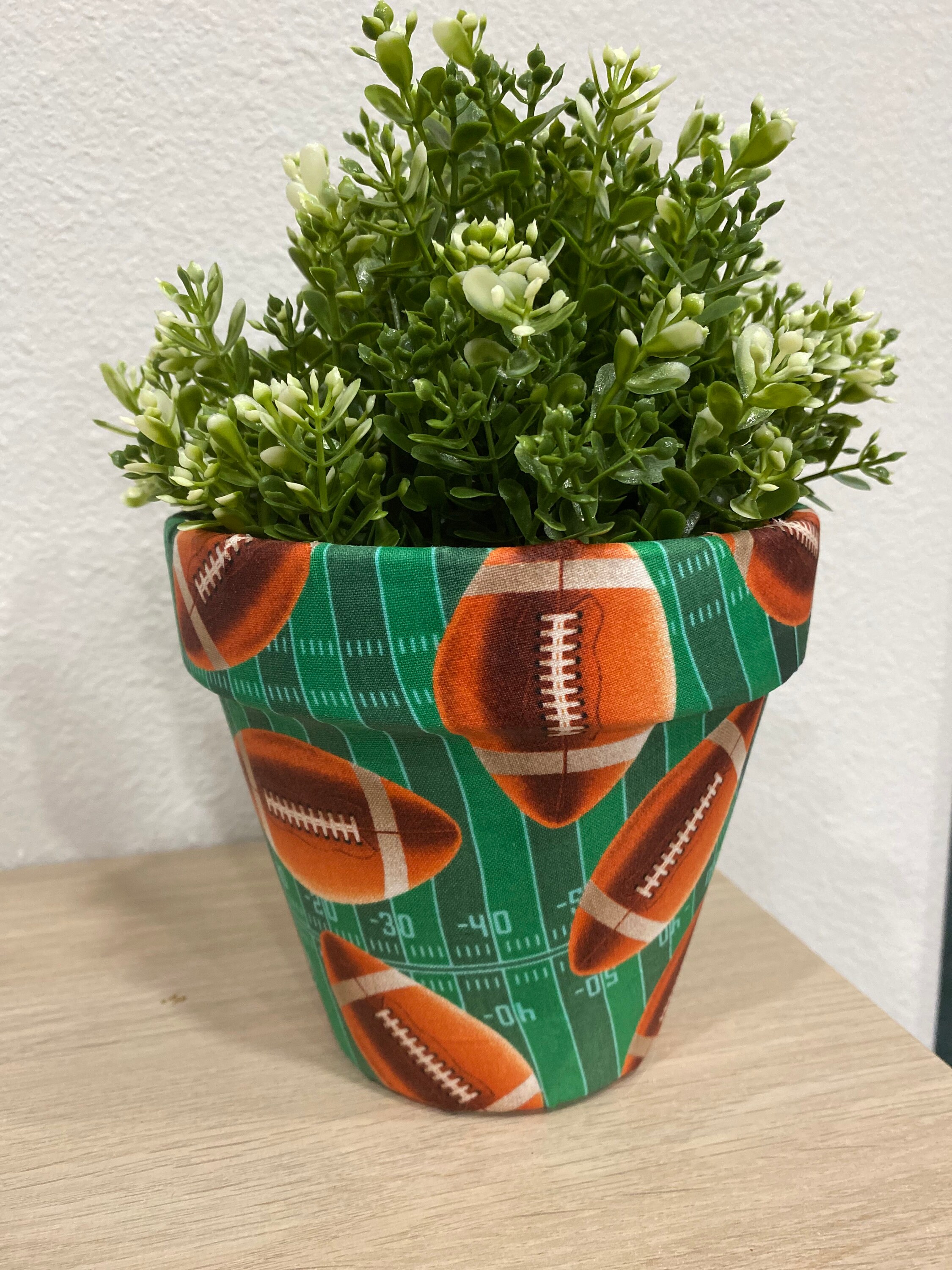 Football Decoupage Fabric Terracotta Plant Pot - Etsy UK