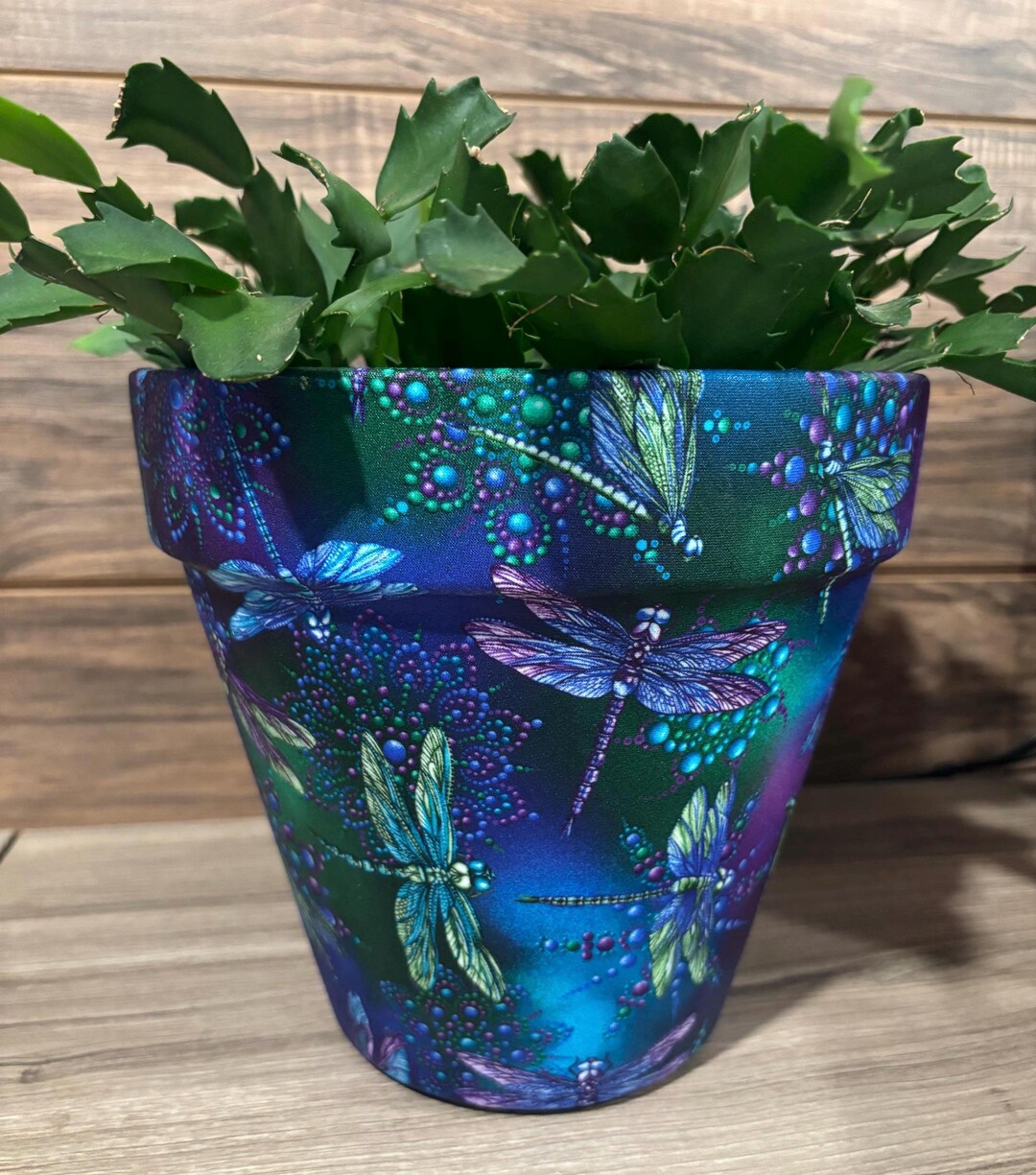 Dragonflies Fabric Decoupage Terracotta Plant Pot - Etsy