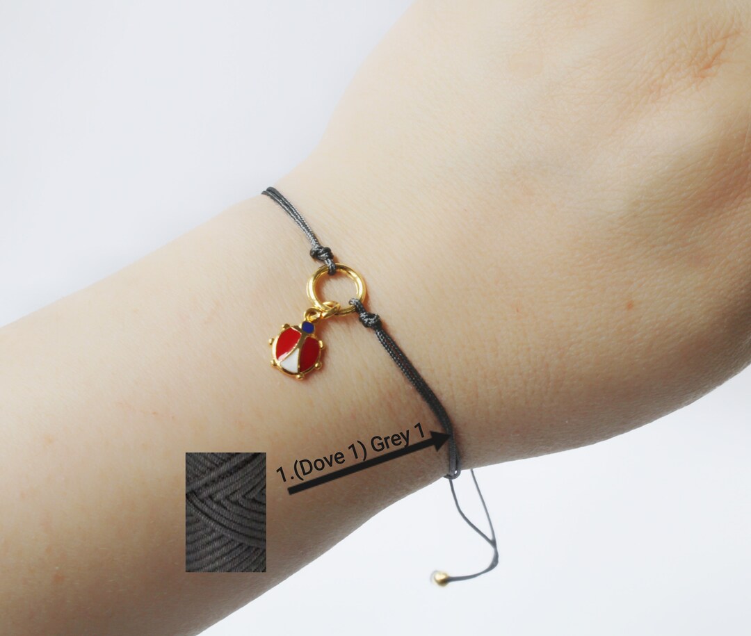 Shiny Gold Plated Color Enamel Ladybug, Ladybug Macrame Bracelet, Bird ...