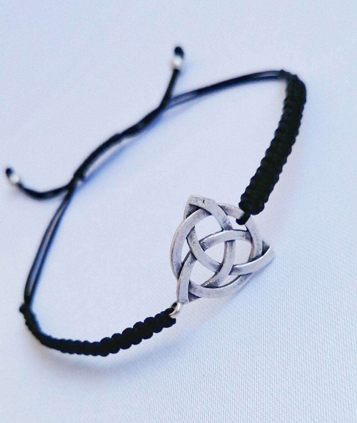 Antique Silver Celtic Knot Macrame Bracelet Irish Celtic Knot - Etsy