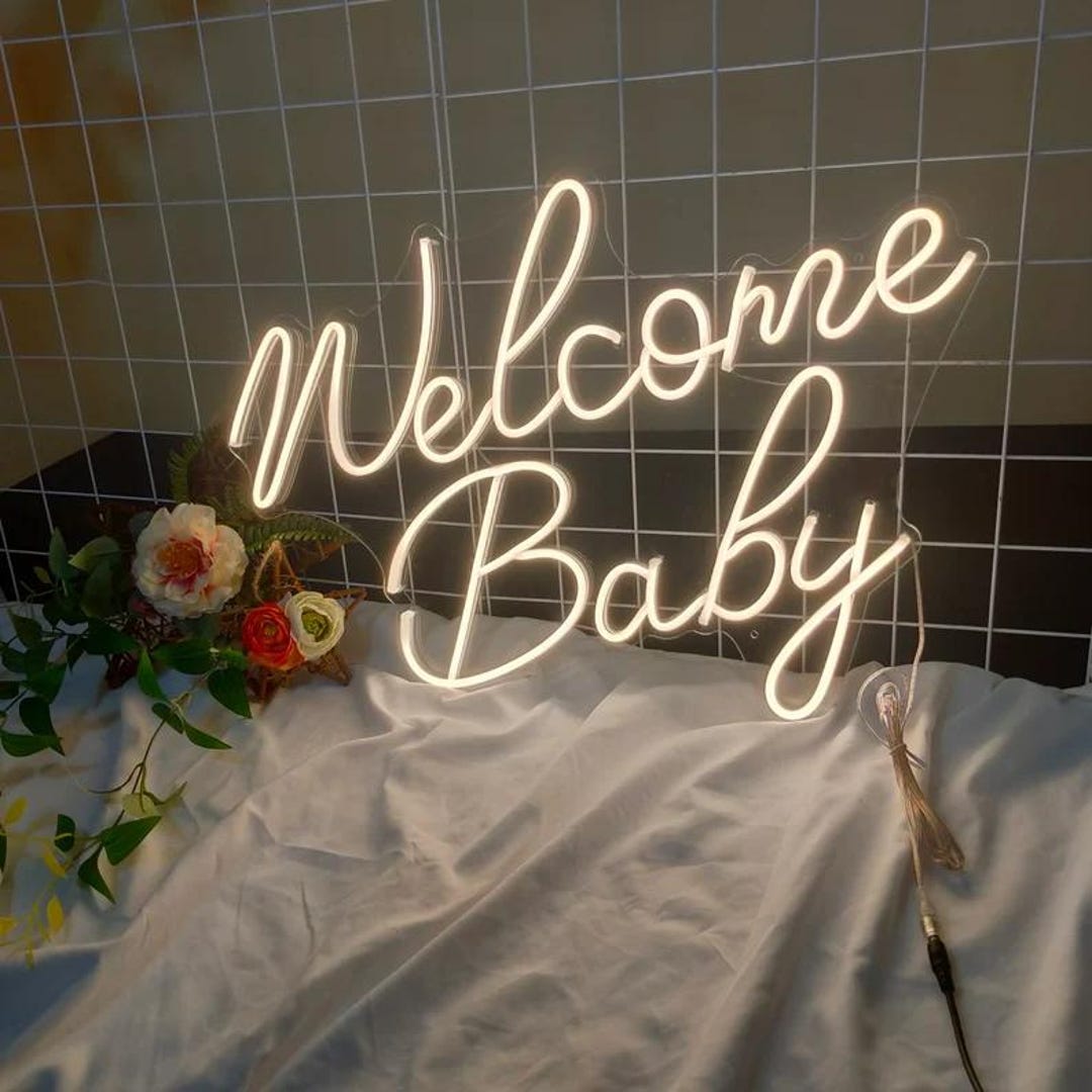 Welcome Baby Neon Sign,custom Neon Sign for Kids,boys Girls Room Decor ...