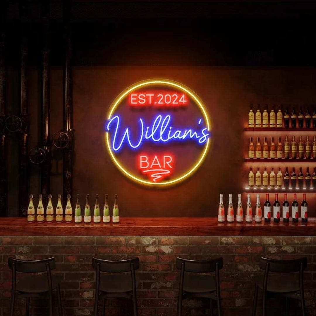 Custom Bar Led Neon Light,home Bar Party Decor,business Logo Noen Sign ...