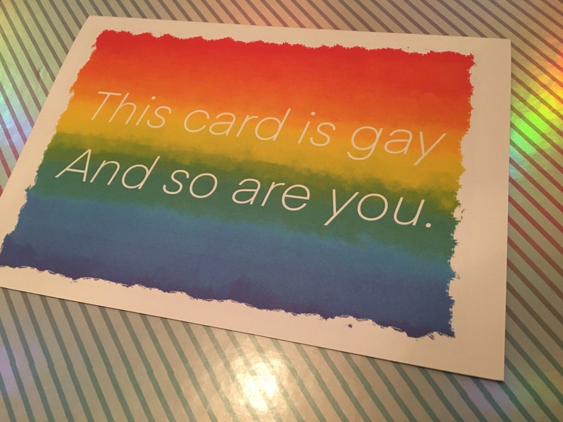 Gay Greetings Birthday Lgbtq Card Etsy