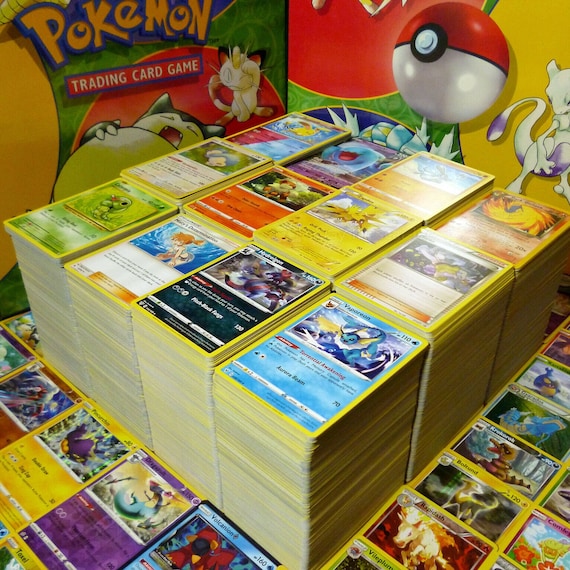 Pokemon Card Bundle X50 Genuine Cards Guaranteed Full Art Etsy Uk
