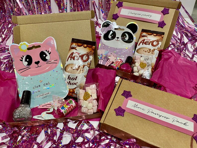 Mini Pamper Packs / Girls Party Boxes / Party Bags / | Etsy UK