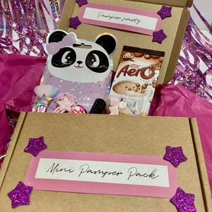 Mini Pamper Packs / Girls Party Boxes / Party Bags / Personalised ...