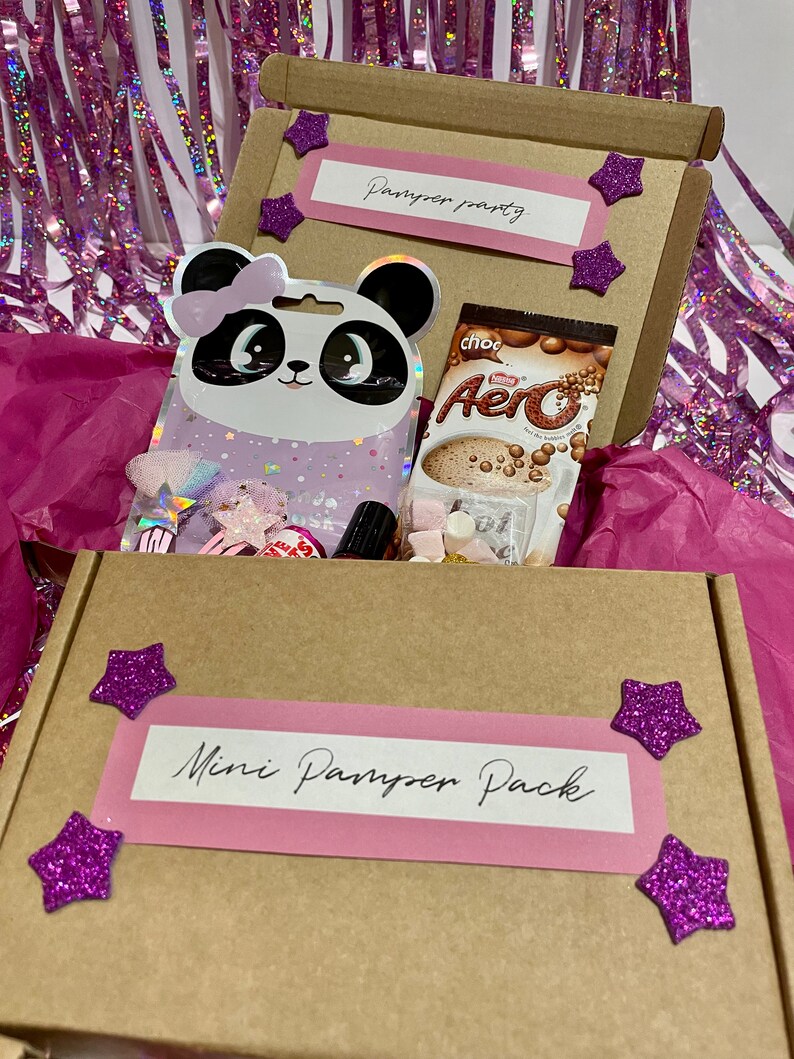 Mini Pamper Packs / Girls Party Boxes / Party Bags / | Etsy UK