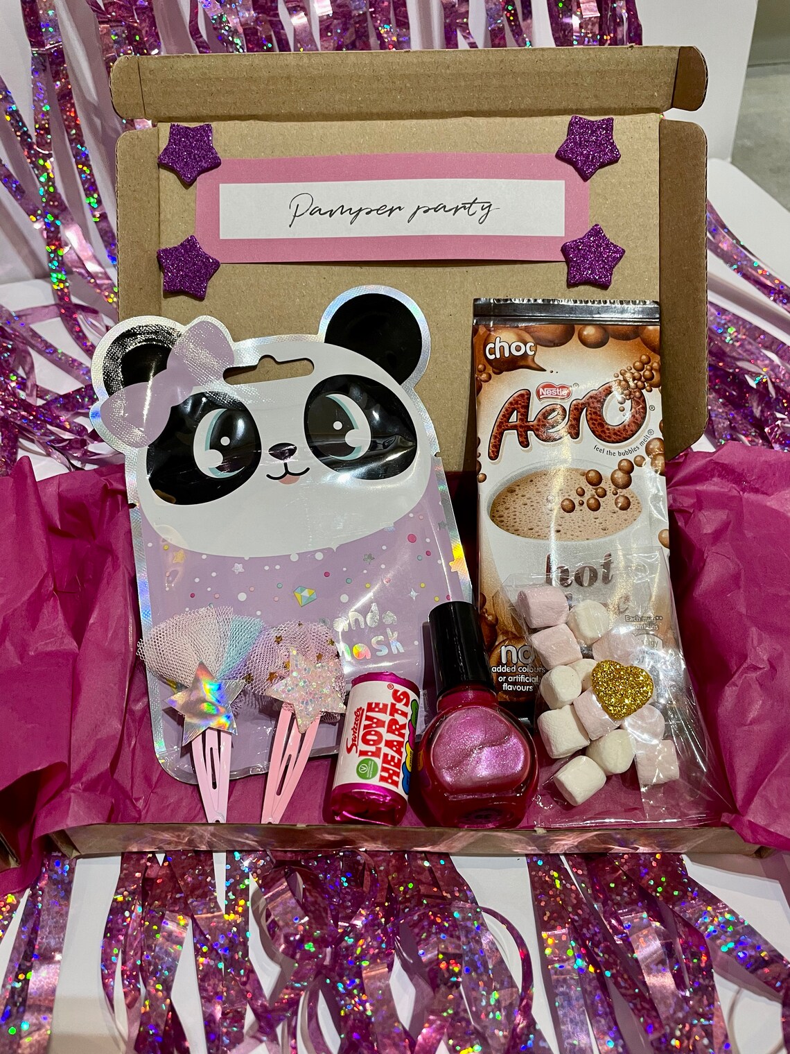 Mini Pamper Packs / Girls Party Boxes / Party Bags / Personalised ...